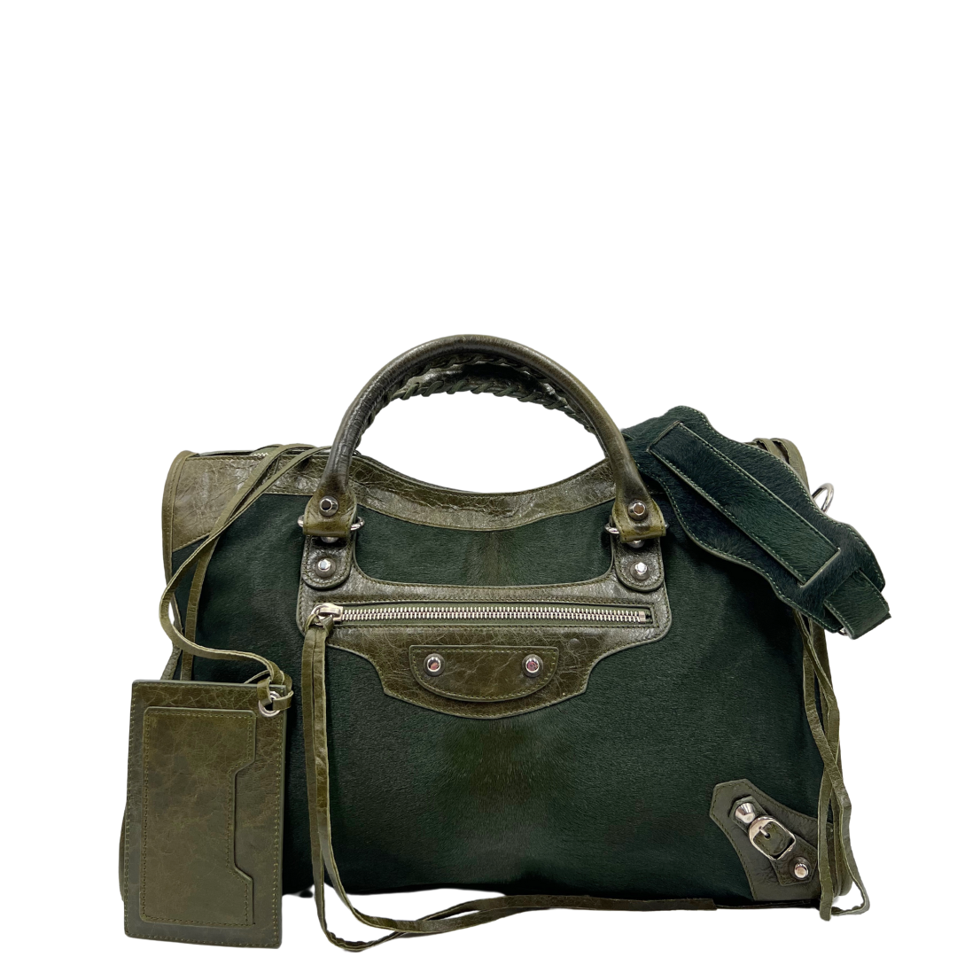 Borsa City Balenciaga verde – Vivo Vintage